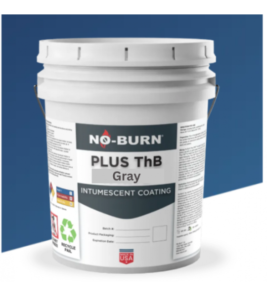 No-Burn Plus ThB Intumescent Coating, 5-Gallon Gray – Fire-Resistant ...