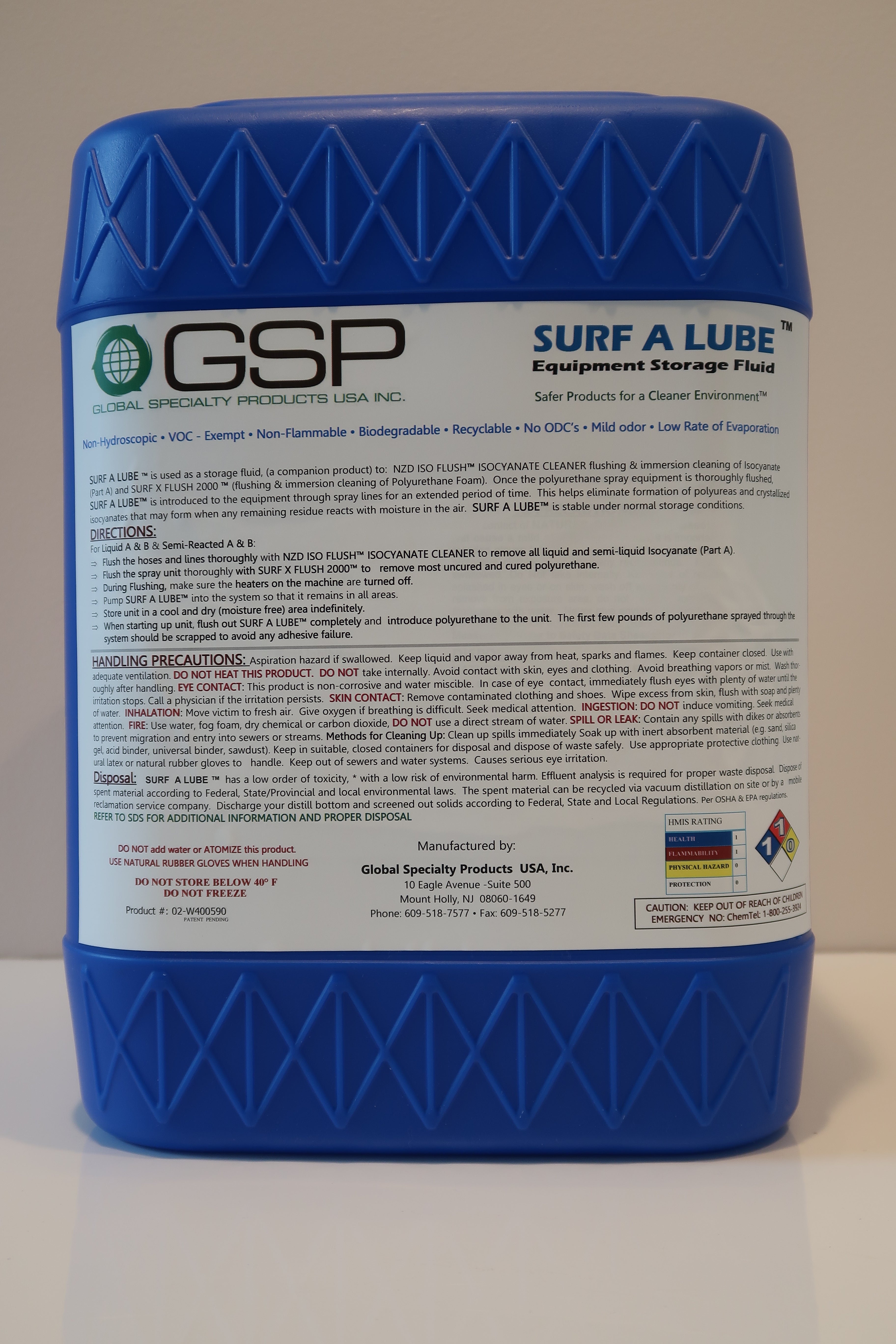 GSP Surf A Lube Spray Foam Equipment Lubricant - 5 Gallon Pail | Profoam