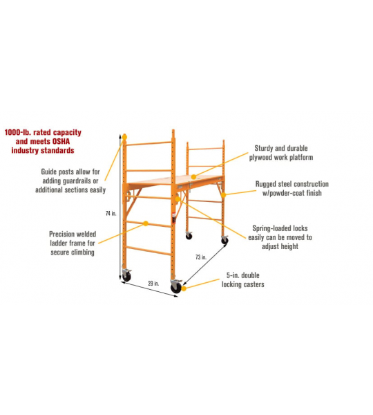 24" x 72" Bakers Scaffold | Profoam | Profoam